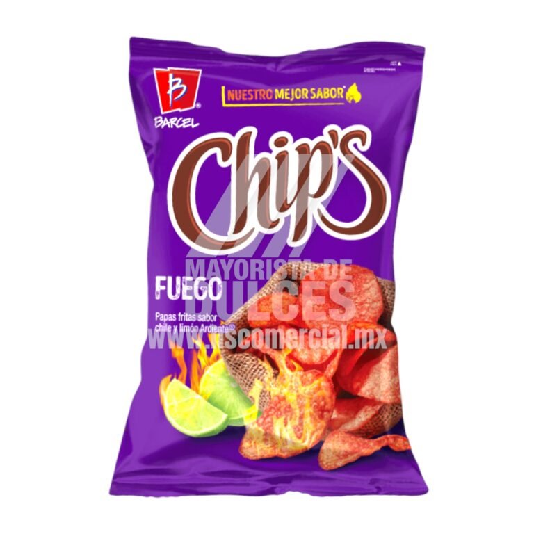 Barcel Papas Mini Chips Fuego Bolsa Con 25 Piezas Dulcerías Y