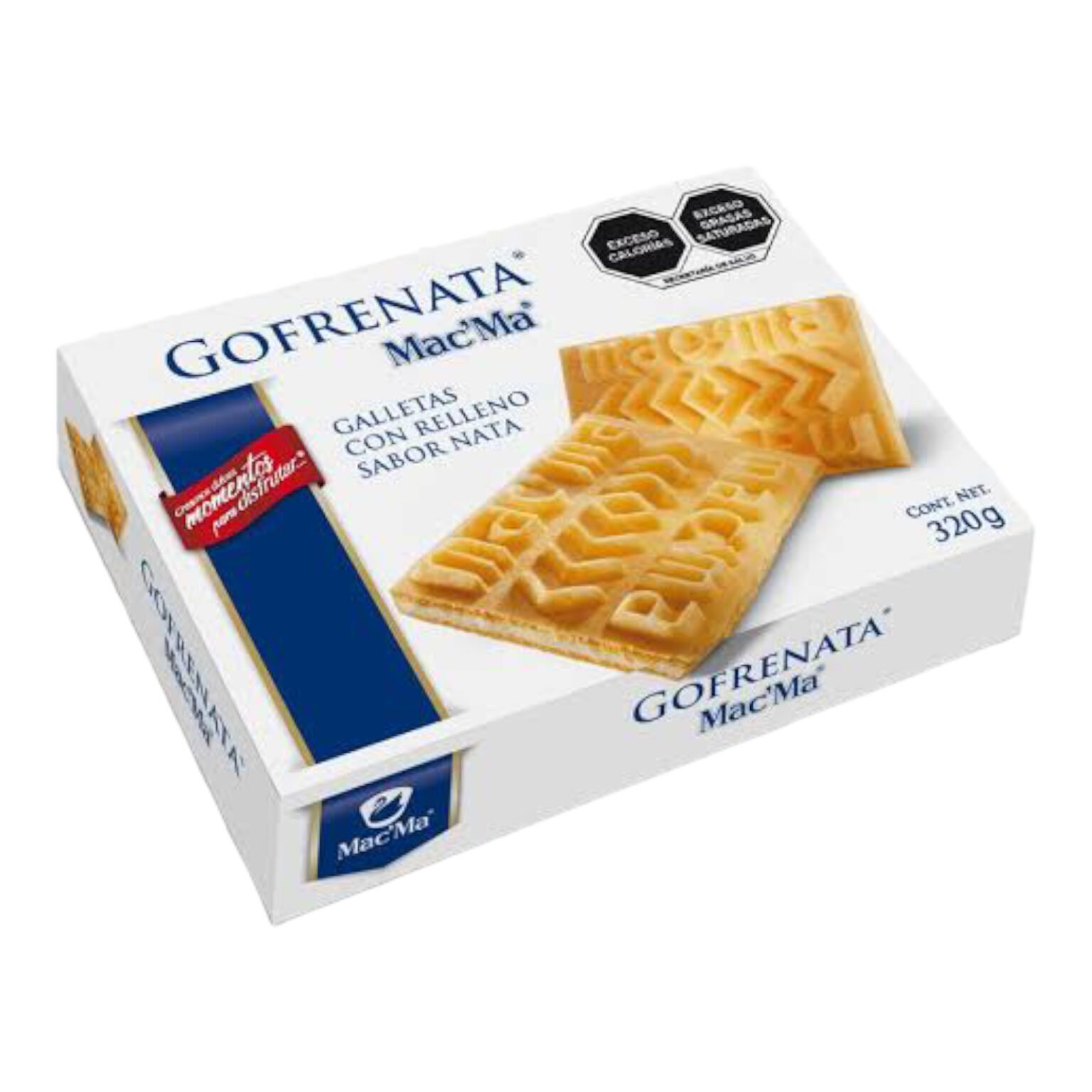 Macma galletas GOFRENATA paquete con 320g (Caja con 12 paquetes) 12 ...