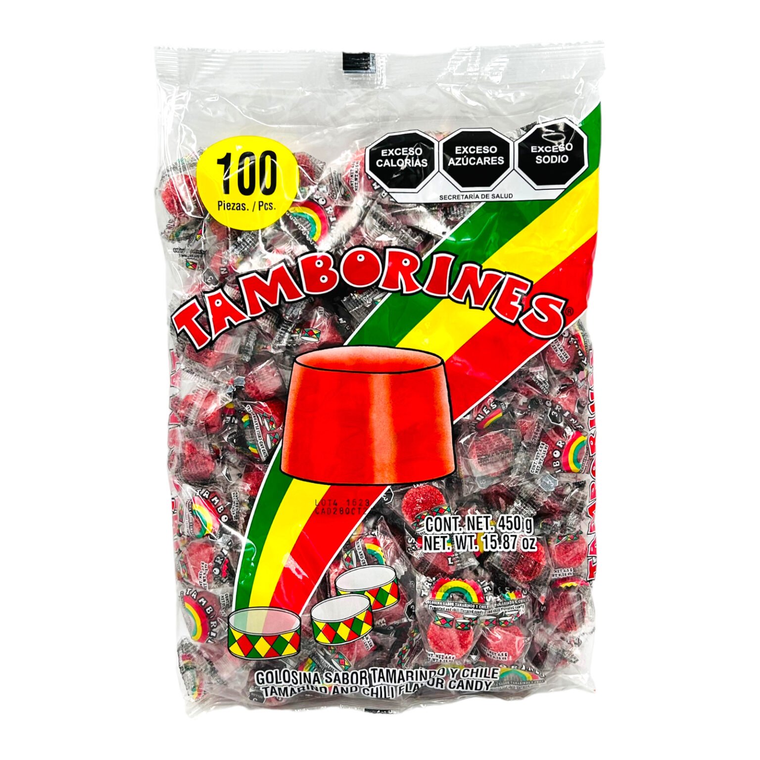 TMA TAMBORIN Tamarindo bolsa con 100 piezas (Caja con 20 bolsas) 20 ...