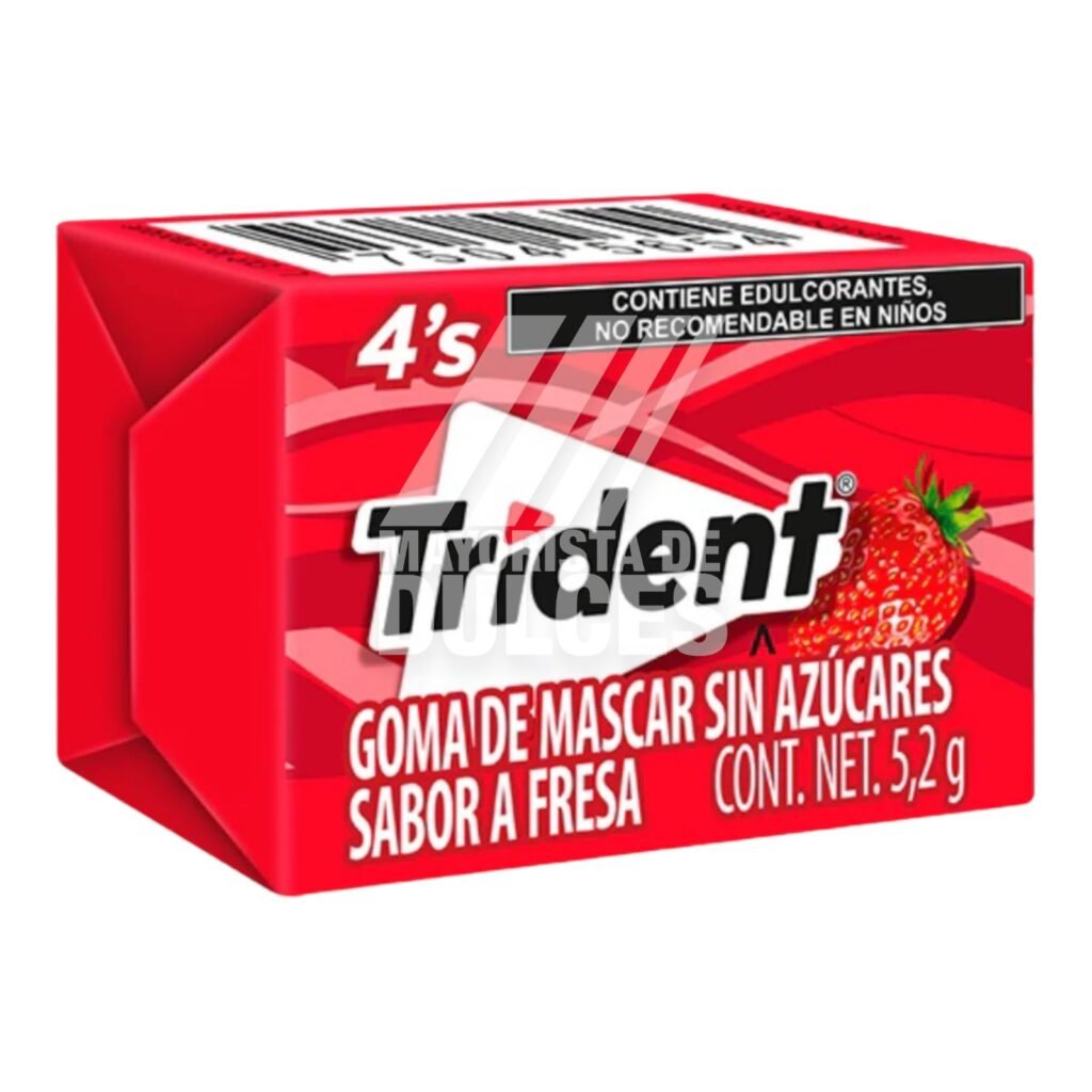 Adams chicle 4´s Trident Fresa paquete con 40 piezas – Dulcerías y ...