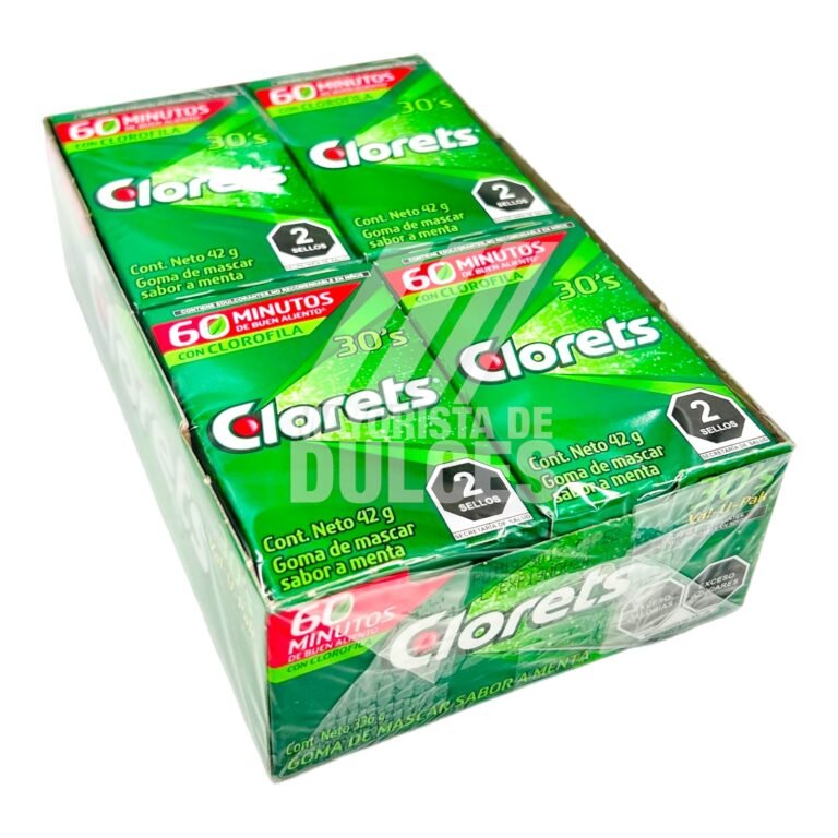 Adams chicle Clorets 30´s Val-U-Pack paquete con 8 piezas – Dulcerías y ...