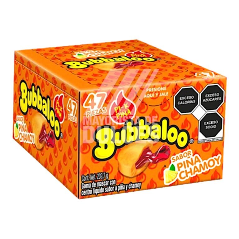 Adams chicle 47´s Bubbaloo PIK PIÑA paquete con 47 piezas (Cartón con ...