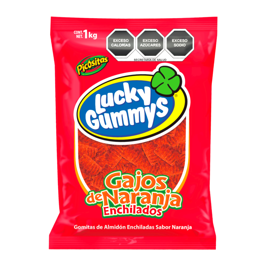 Cuanda goma Lucky Gummy Gajos NARANJA enchilados 8/1kg – H.S. Comercial