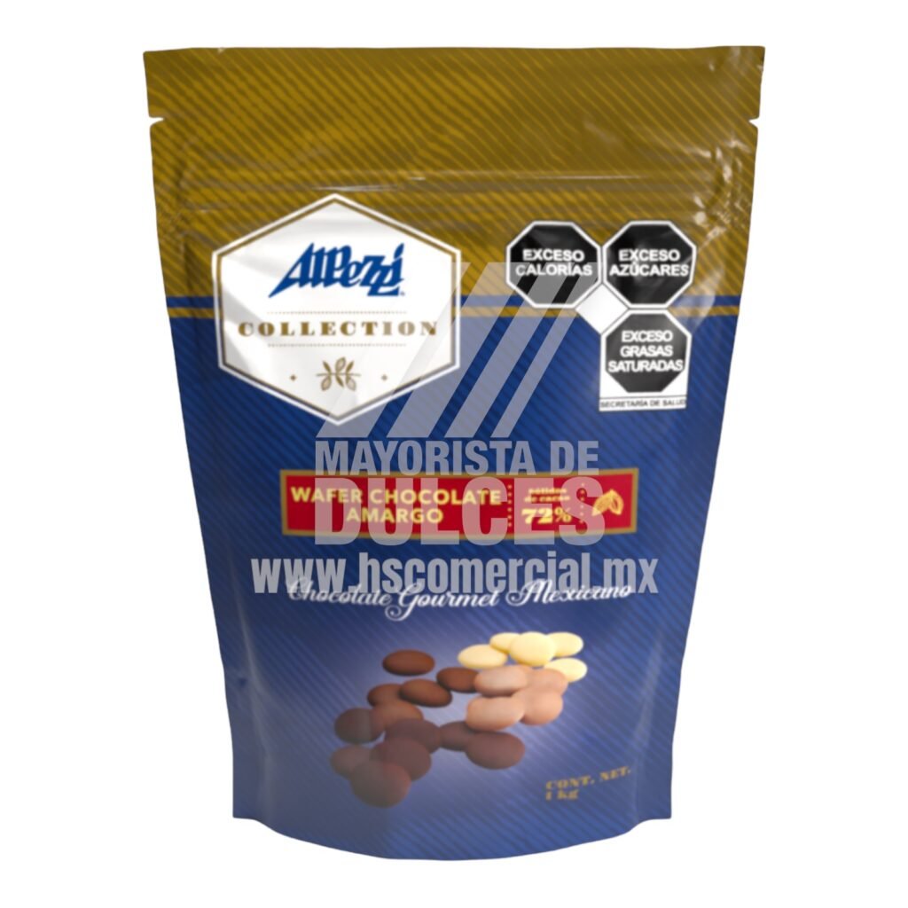 Alpezzi Wafer Chocolate Amargo Collection bolsa con 900g (Caja con 6 ...