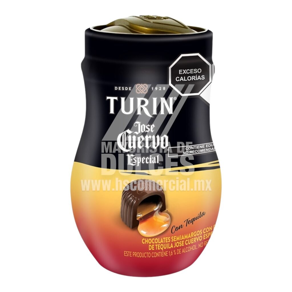 Turin chocolate JOSÉ CUERVO FOCO Vitrolero con 270g (Caja con 4 ...