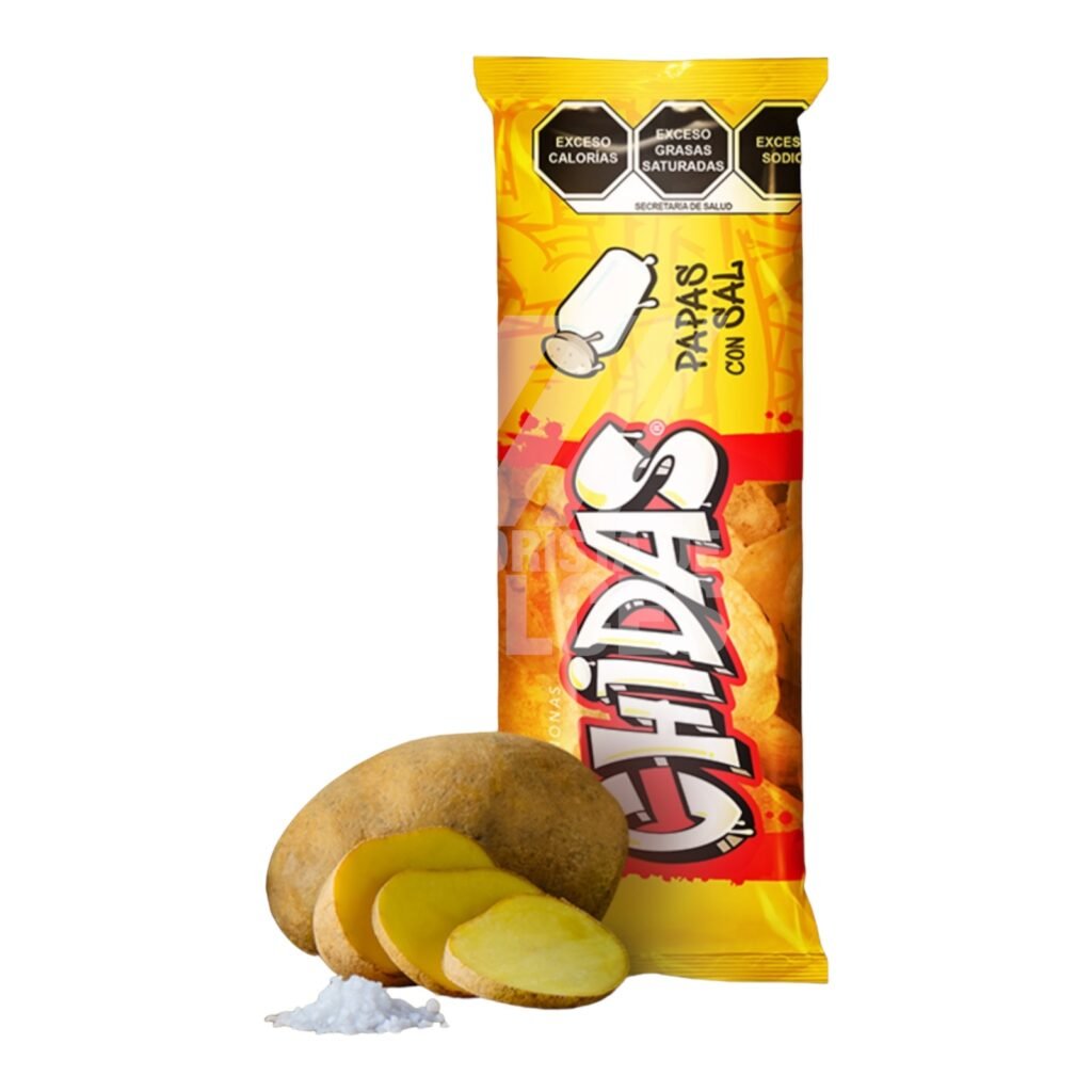 Gonac botanas Chidas Papas con SAL bolsa con 85g (Caja con 30 bolsas ...