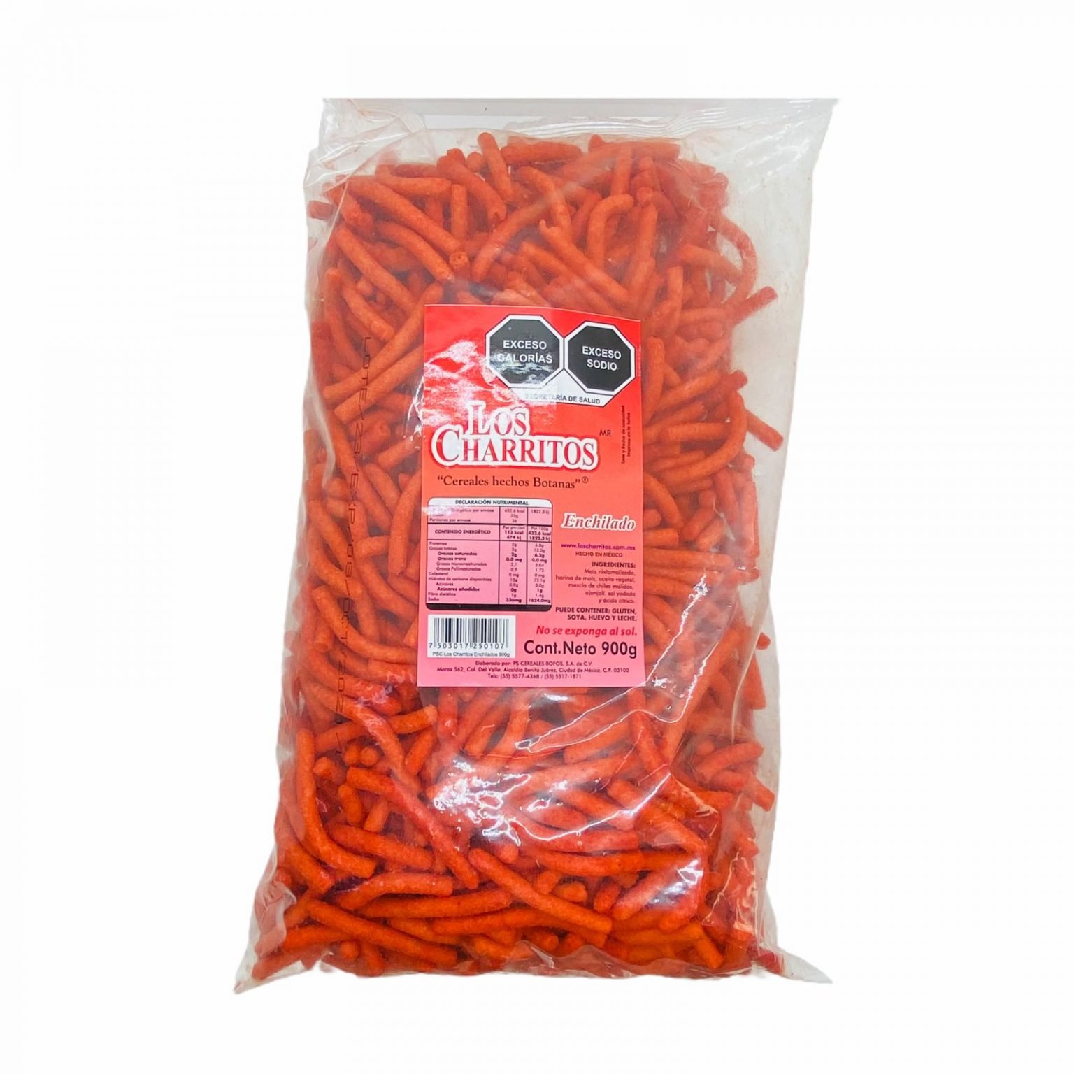 Los Charritos botana CHILE y LIMÓN bolsa con 900g (Caja con 10 bolsas ...