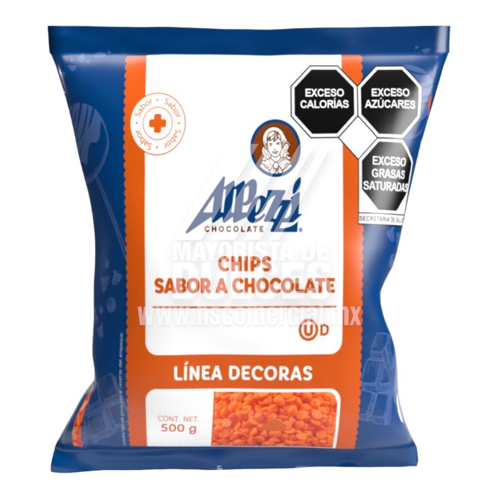 Alpezzi chocolate Chips NARANJA bolsa con 500g (Caja con 20 bolsas) 20 ...