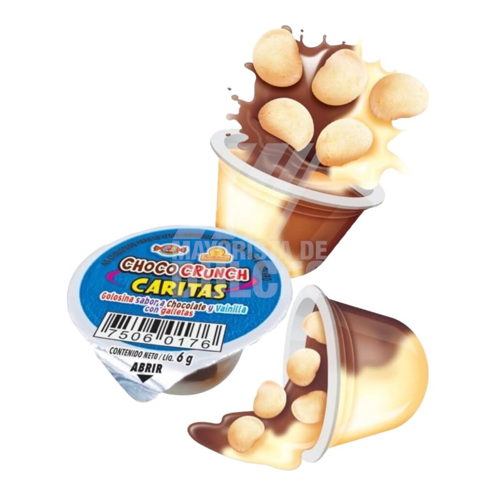 Las Delicias CHOCO Crunch CARITAS paquete con 100 piezas (Caja con 12 ...
