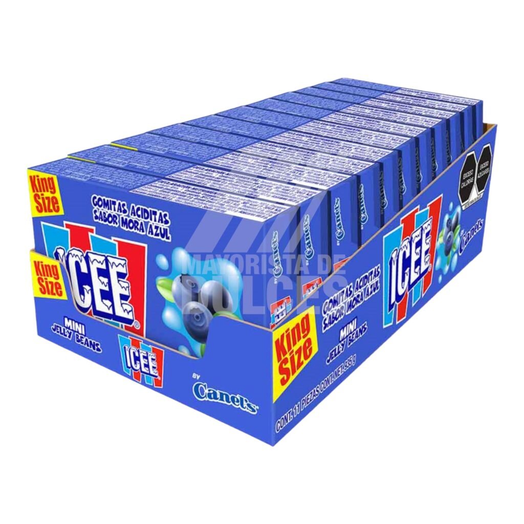 Canels ICEE Mini Mora Azul King Size paquete con 11 cajitas de 85g – Dulcerías y Reposterías ...