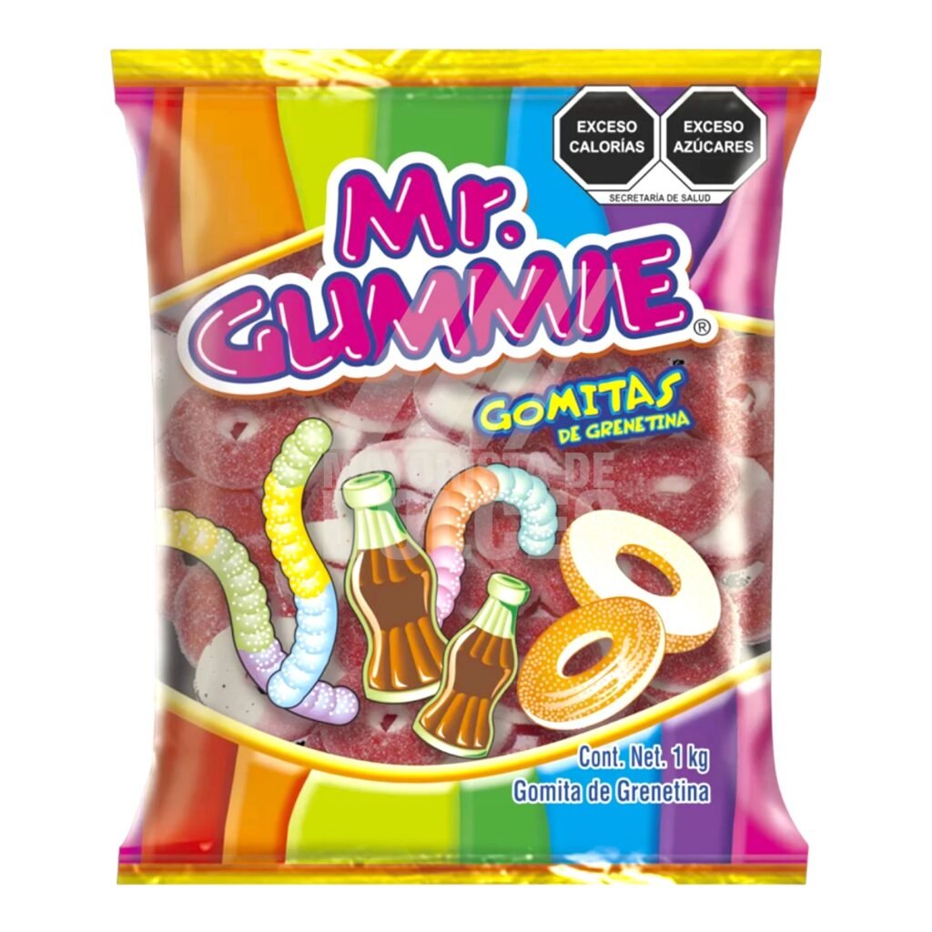 Cuétara gomitas Mr.Gummie Aros SANDIA bolsa con 1 kilo (Caja con 12 bolsas) 12/1kg – Dulcerías y ...