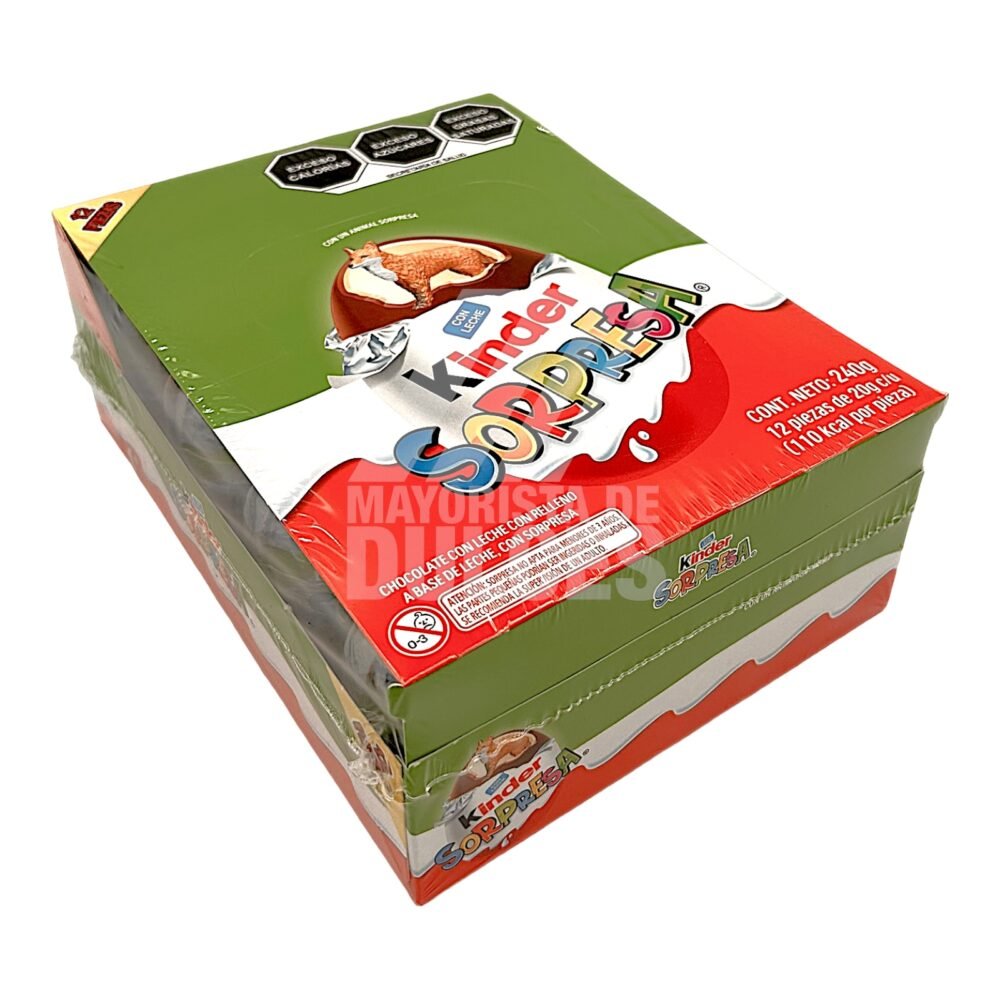 Kinder Sorpresa Huevo 12´s ANIMALES paquete con 12 piezas (Caja con 8 ...