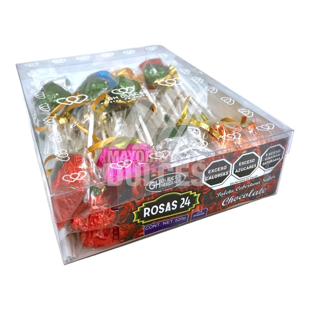 GH Rosas Paletas de Chocolate Día de las Madres 18/24pzs – Dulcerías y ...