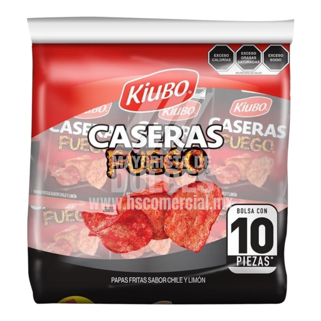Gonac botanas Kiubo papas Caseras FUEGO con 10 bolsitas (Cartón con 10 ...