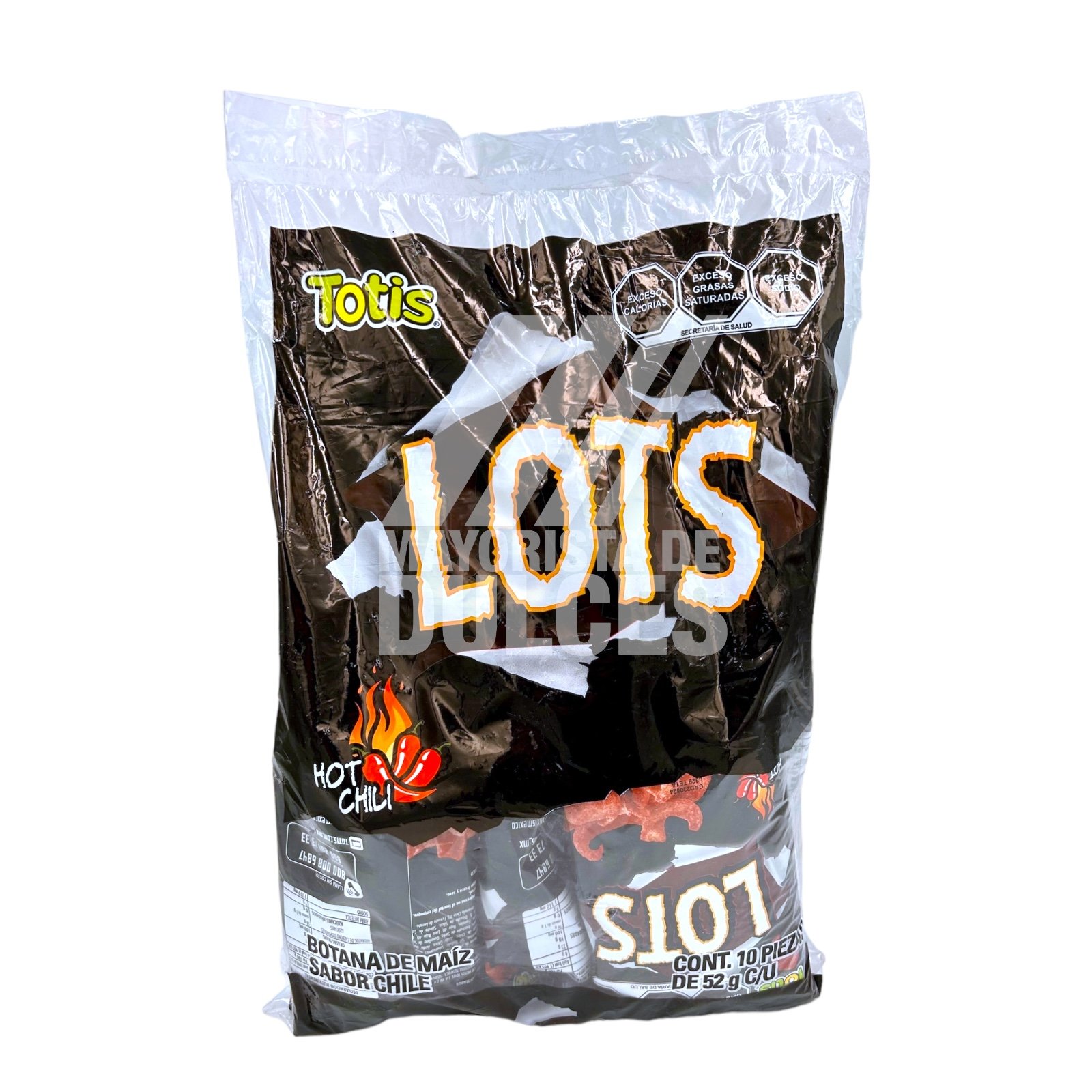 Totis Lots Hot Chili bolsa con 10 sobres de 52g (Cartón con 8 bolsas) 8 ...