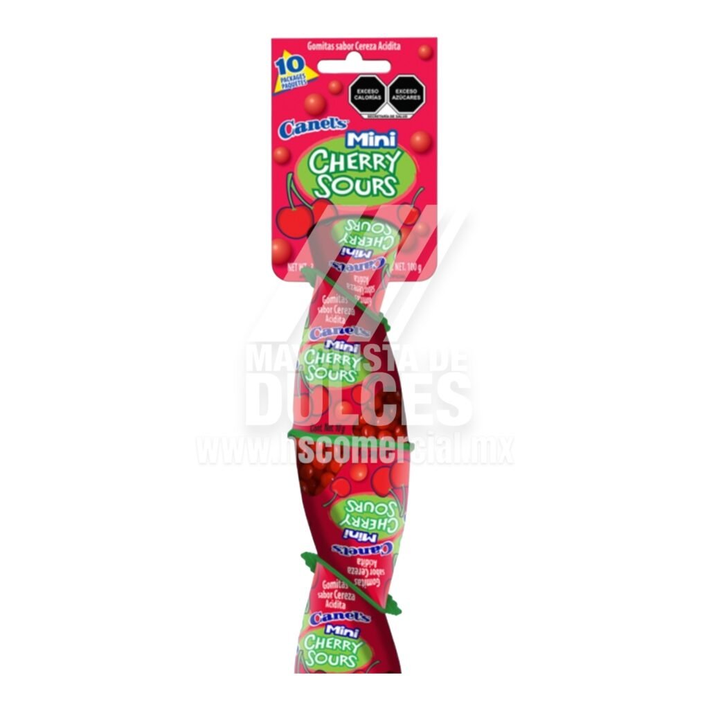 Canel´s gomita Triangulo Tira Mini CHERRY SOURS con 10 piezas (Caja con 40 tiras) 40/10pzs ...