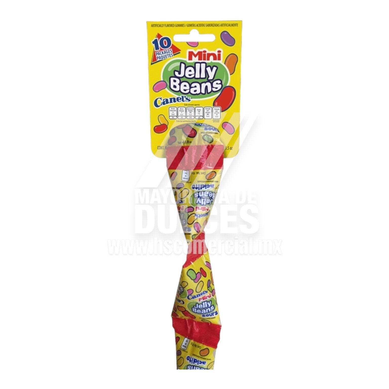 Canel´s gomita Triangulo Tira Mini JELLY BEANS con 10 piezas (Caja con 40 tiras) 40/10pzs ...