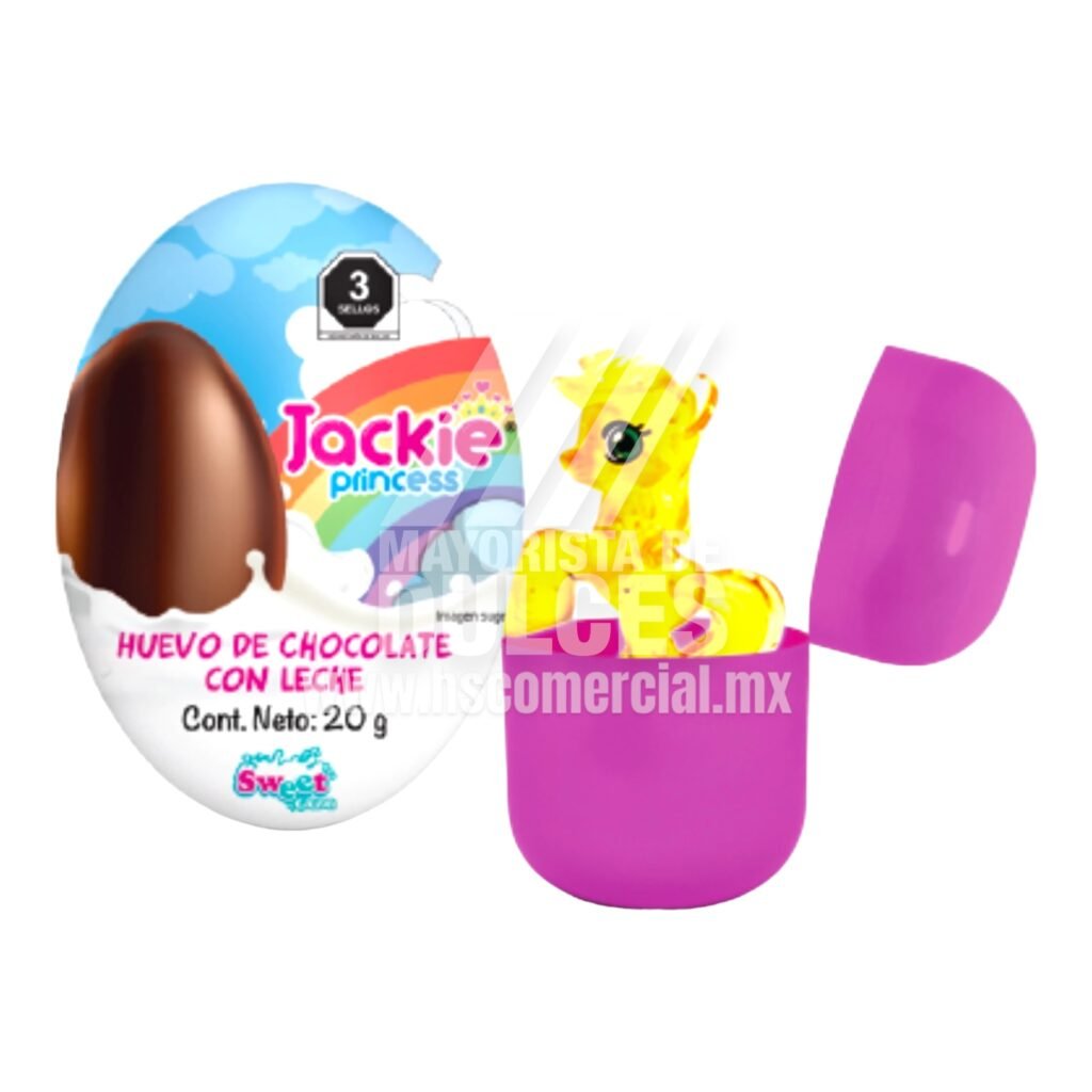 Grezon Huevo de Chocolate JACKIE 6 piezas (Cartón con 8 displays ...