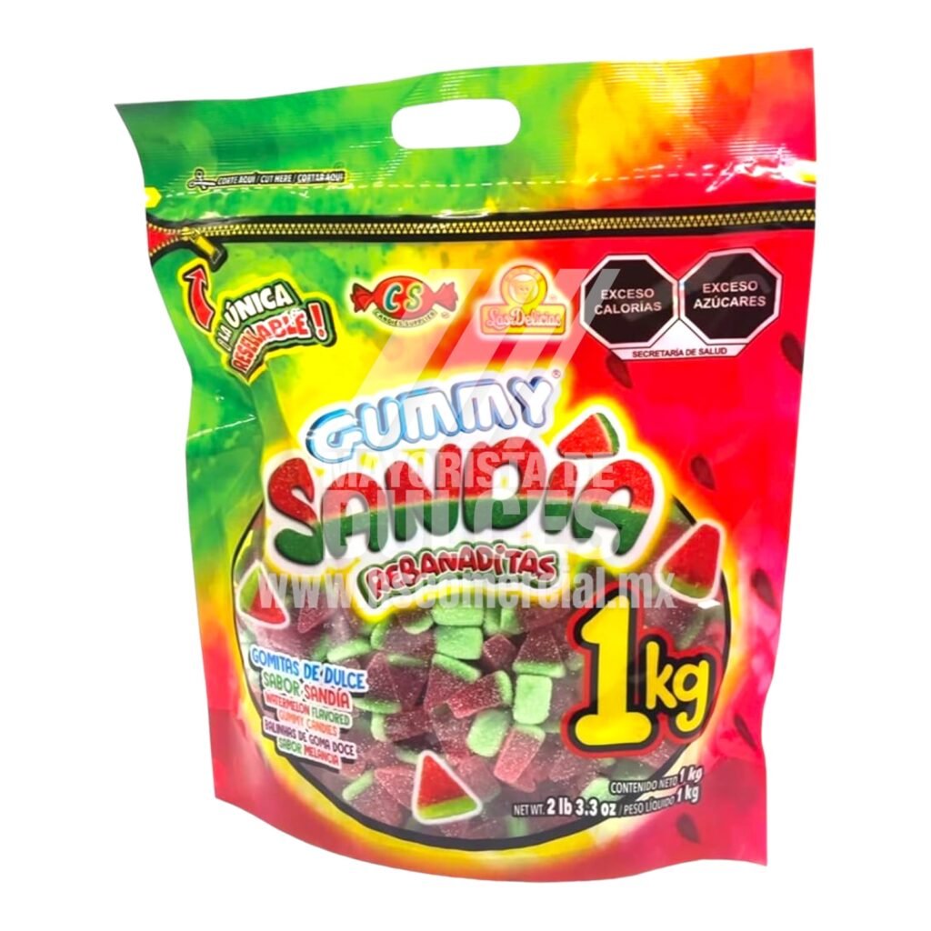 Las Delicias gomitas Gummy SANDIA Rebanaditas bolsa con 1 kilo (Caja ...