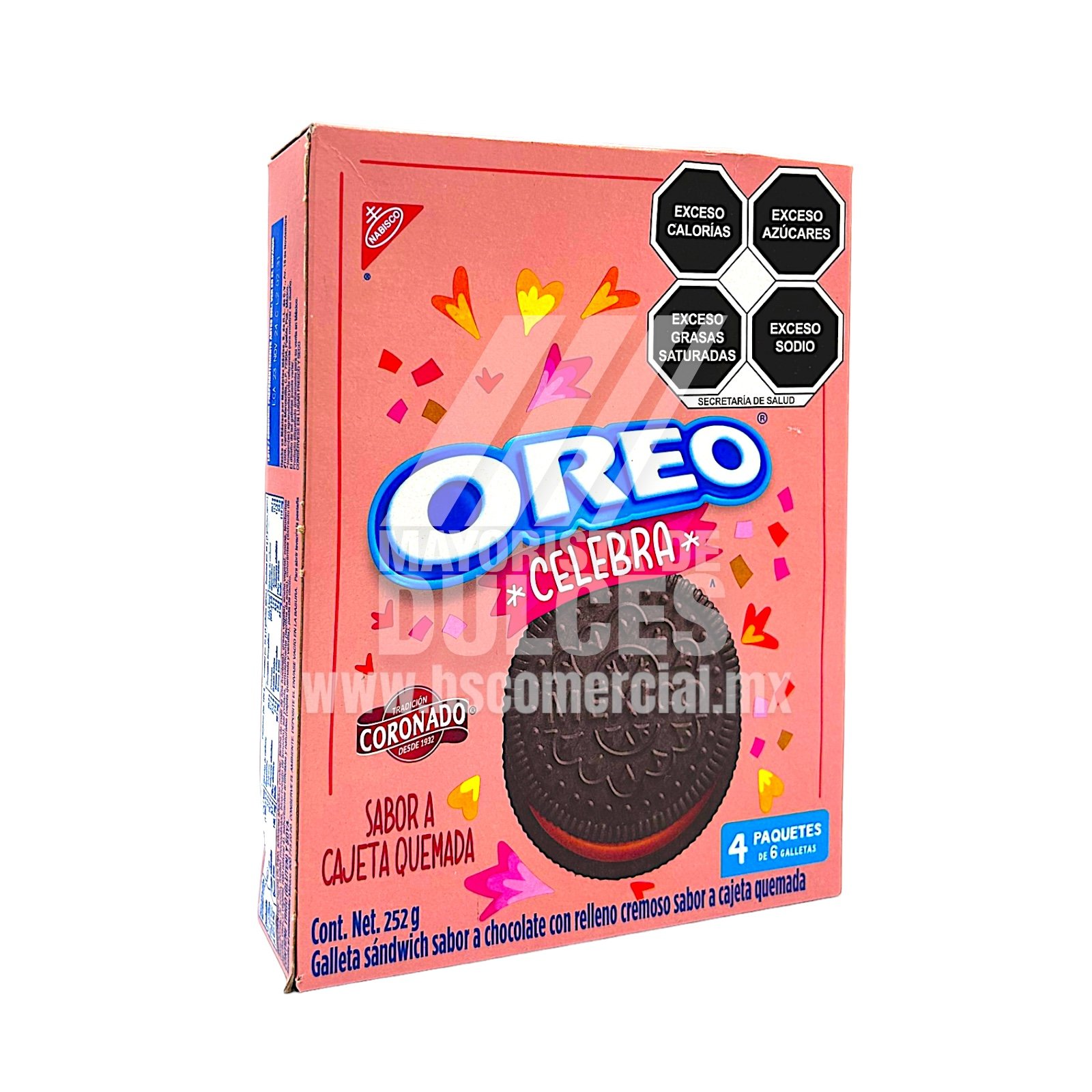 Nabisco Oreo CAJETA Celebra 6´s con 4 paquetes de 252g (Cartón con 12 ...