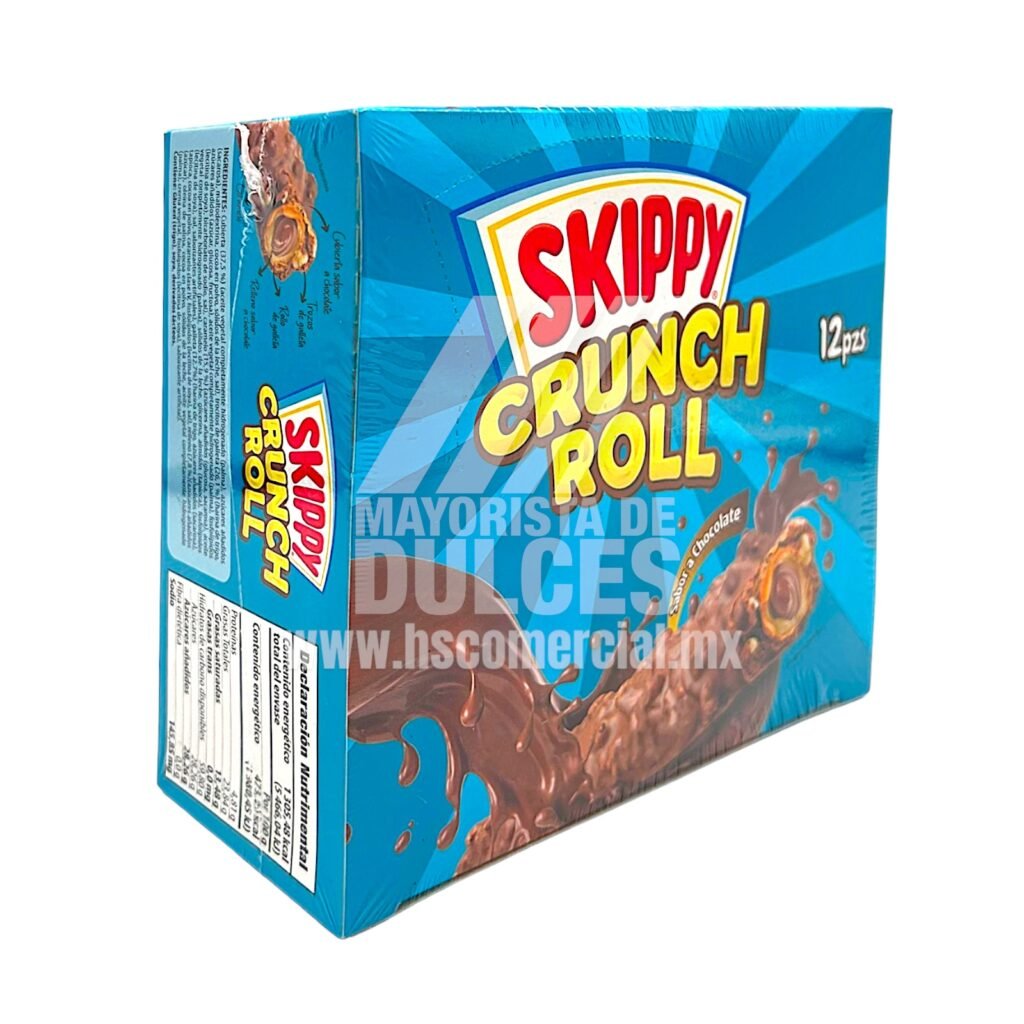 Skippy galleta CRUNCH ROLL Chocolate con 12 piezas (Cartón con 12 ...