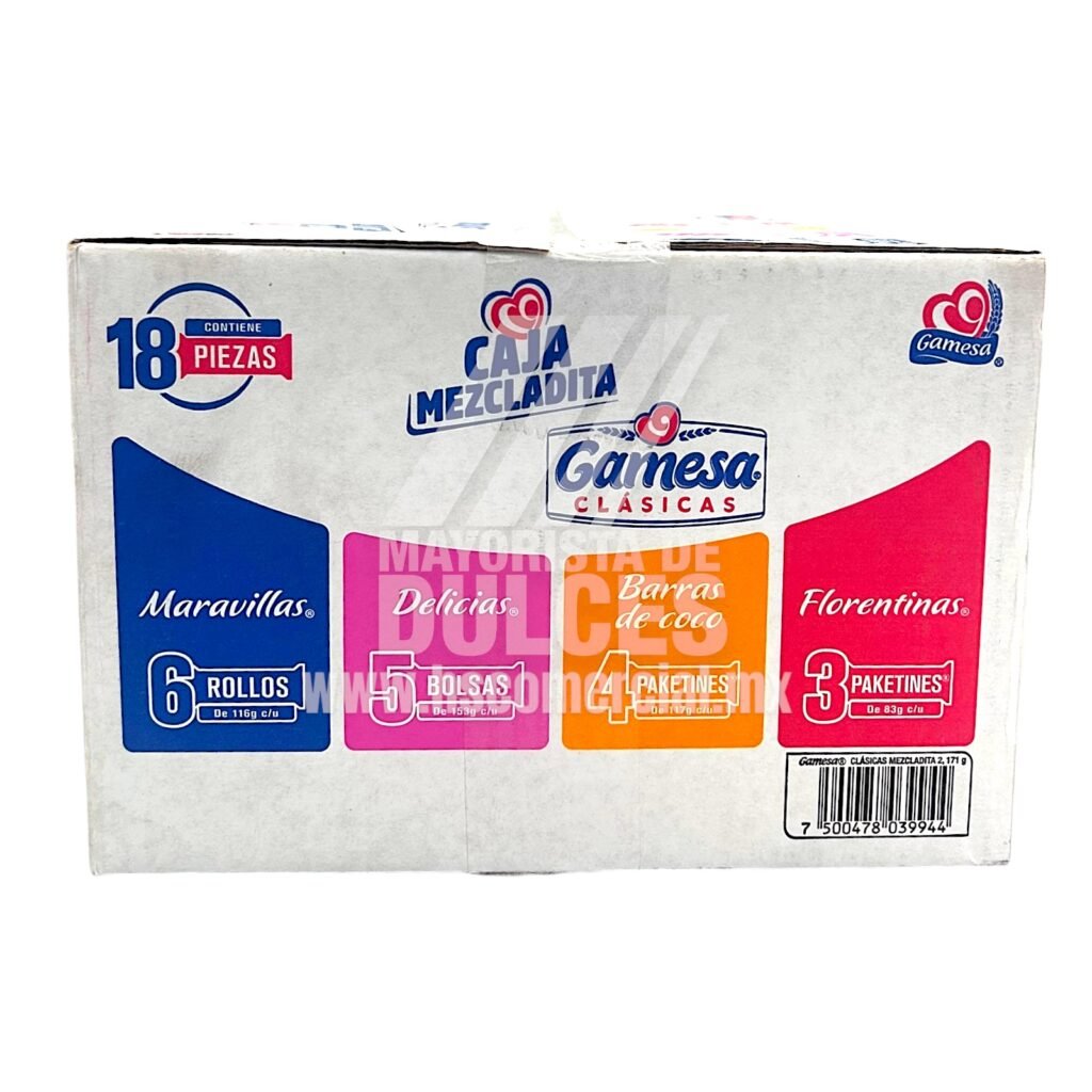 Gamesa galletas MEZCLADITA Clásicas caja con 18 paketines peso total: 2,171g – Dulcerías y ...