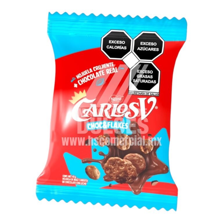 Nestlé chocolate Carlos V CHOCOFLAKES paquete con 9 sobres – Dulcerías ...