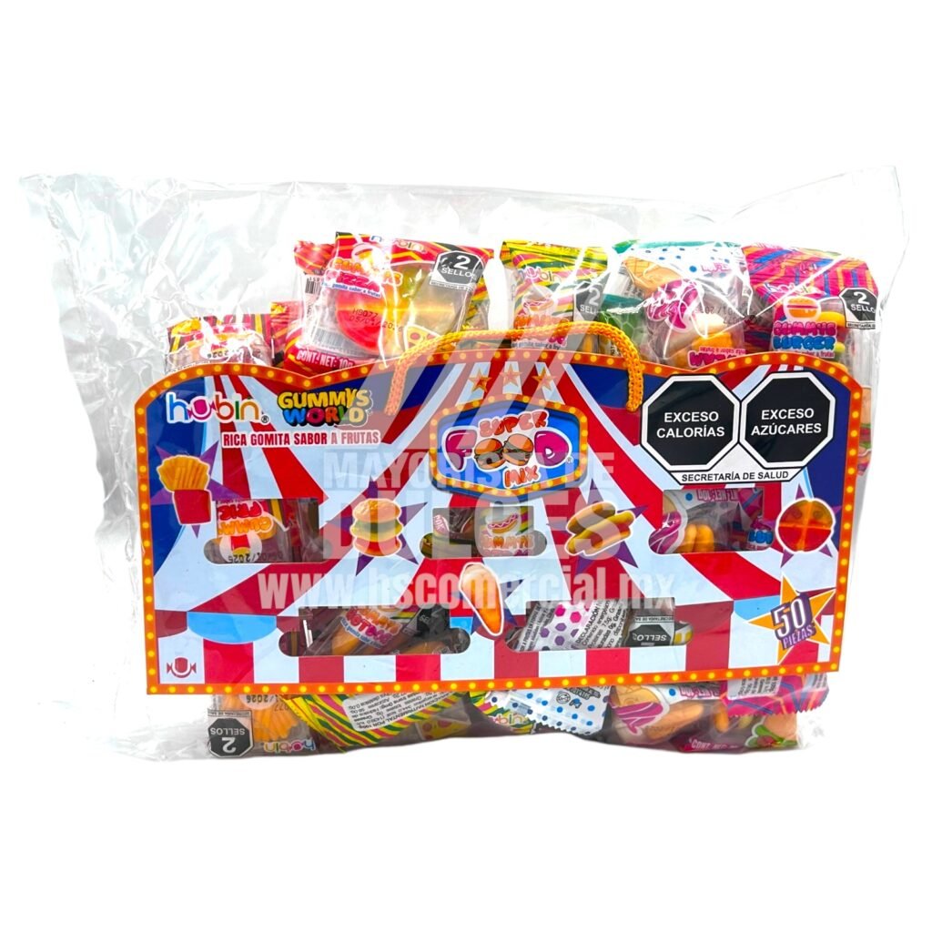 S. gomitas Super Food MIX bolsa con 50 piezas (Caja con 10 bolsas) 10/50pzs – Dulcerías y ...