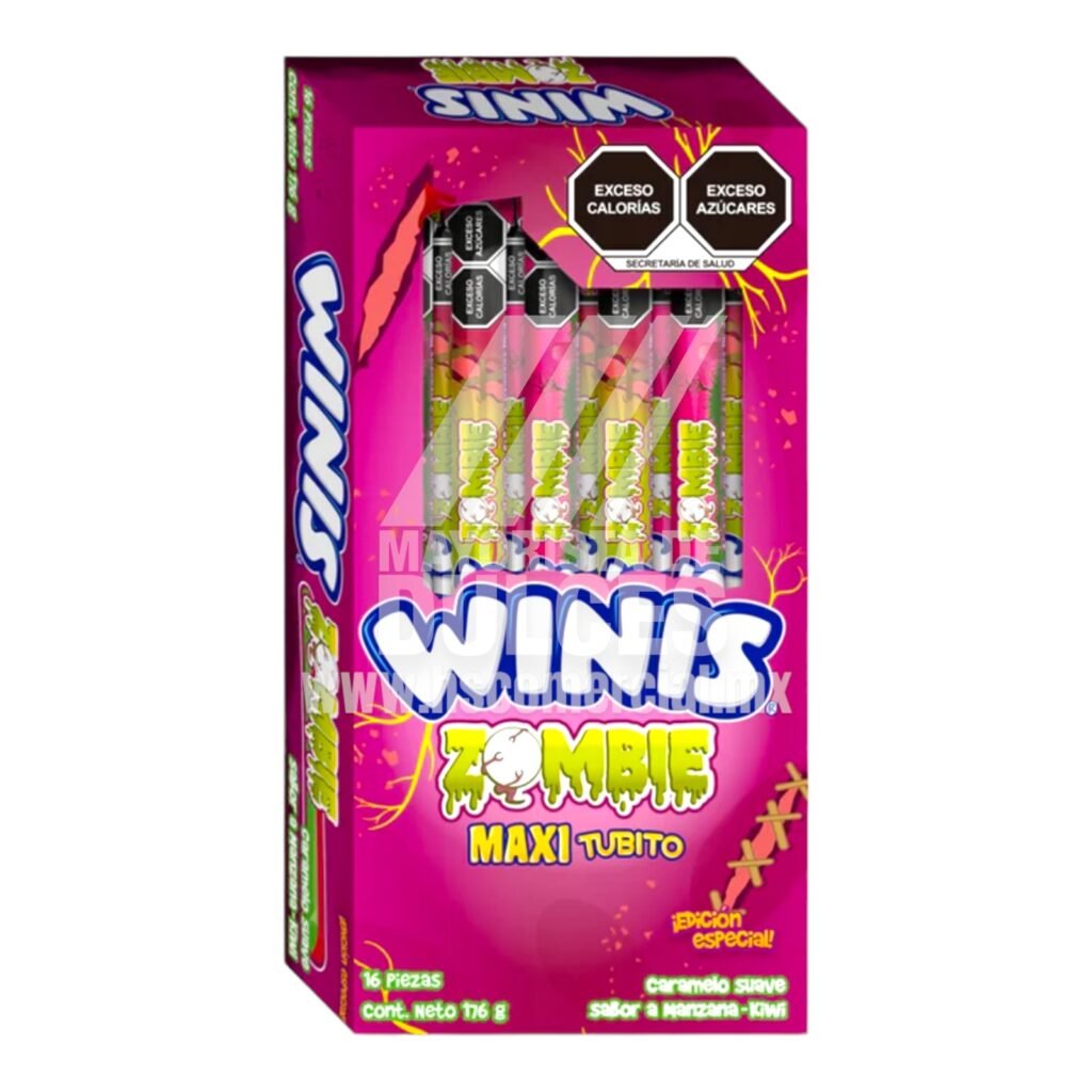 Winis ZOMBIE Maxi tubito paquete con 16 piezas (Caja con 36 paquetes ...