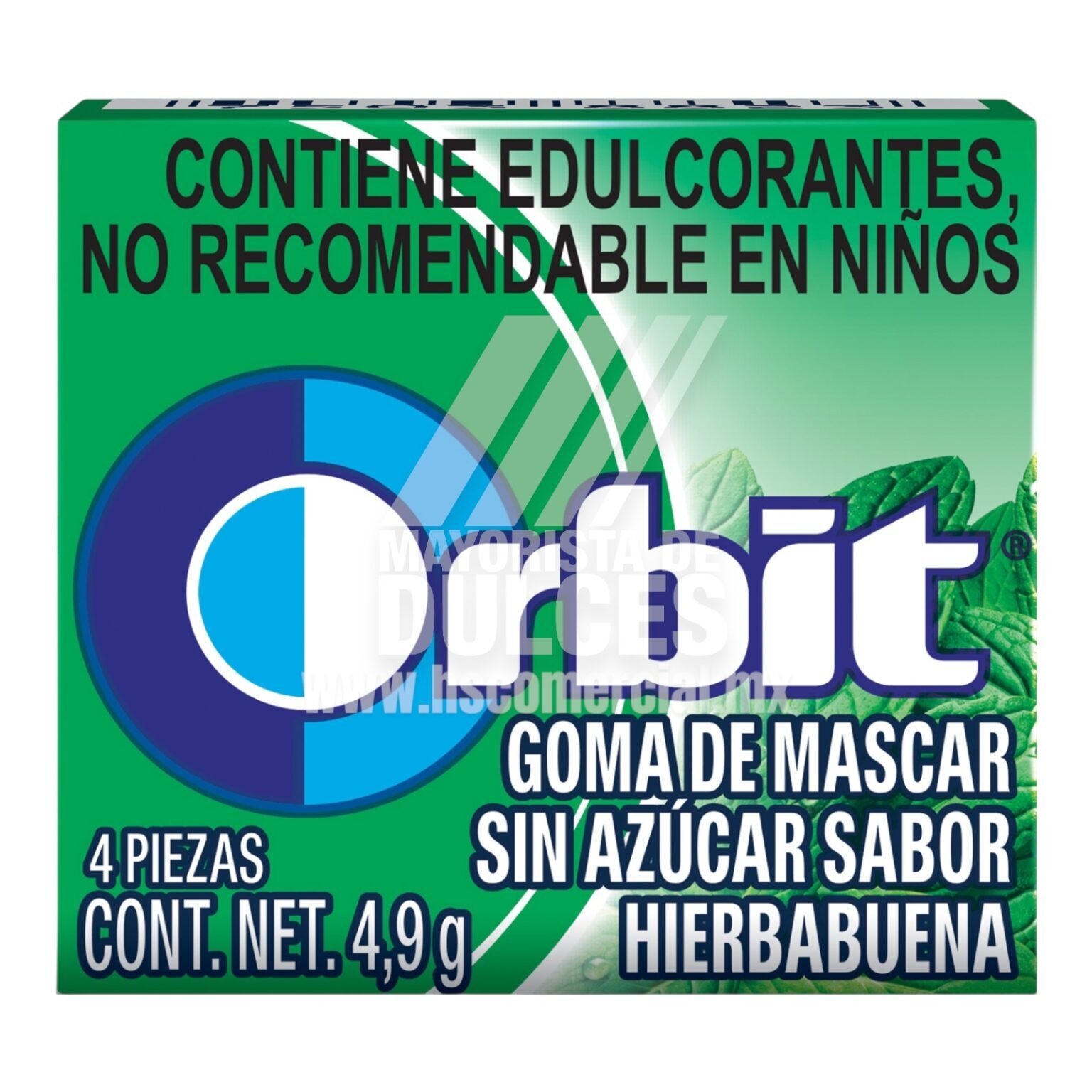 Wrigleys chicle Orbit 4’s HIERBABUENA paquete con 40 piezas (Caja con ...