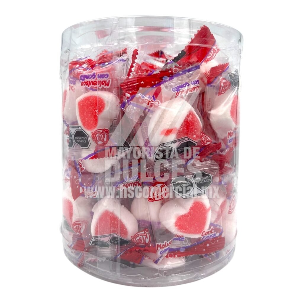 S. Risa malvavisco CORAZONADAS vitrolero con 460g (Caja con 12 vitroleros) 12/460g – Dulcerías y ...