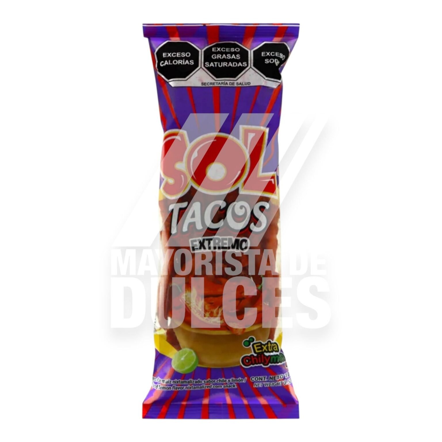 Botanas Sol fritura Taco EXTREMO bolsa con 100g (Caja con 54 bolsas) 54 ...
