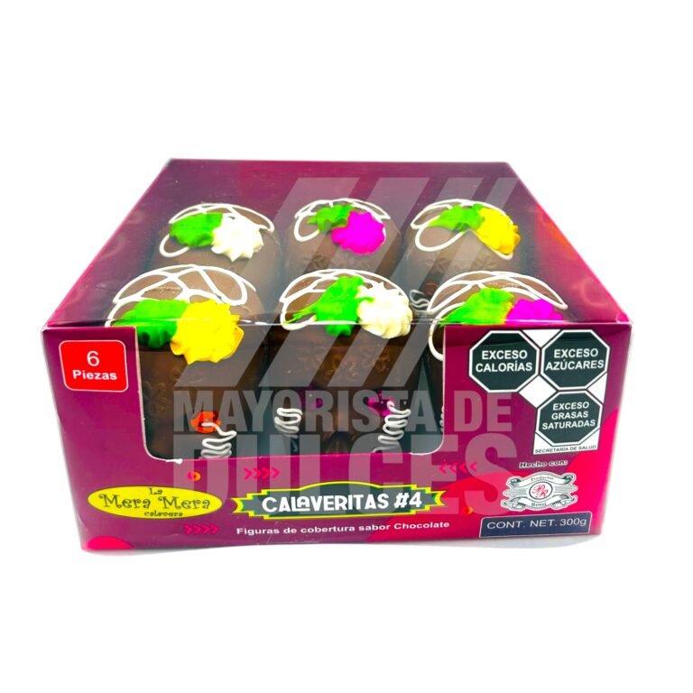 GH Calavera de CHOCOLATE #4 estuche con 6 piezas (Caja con 18 estuches ...